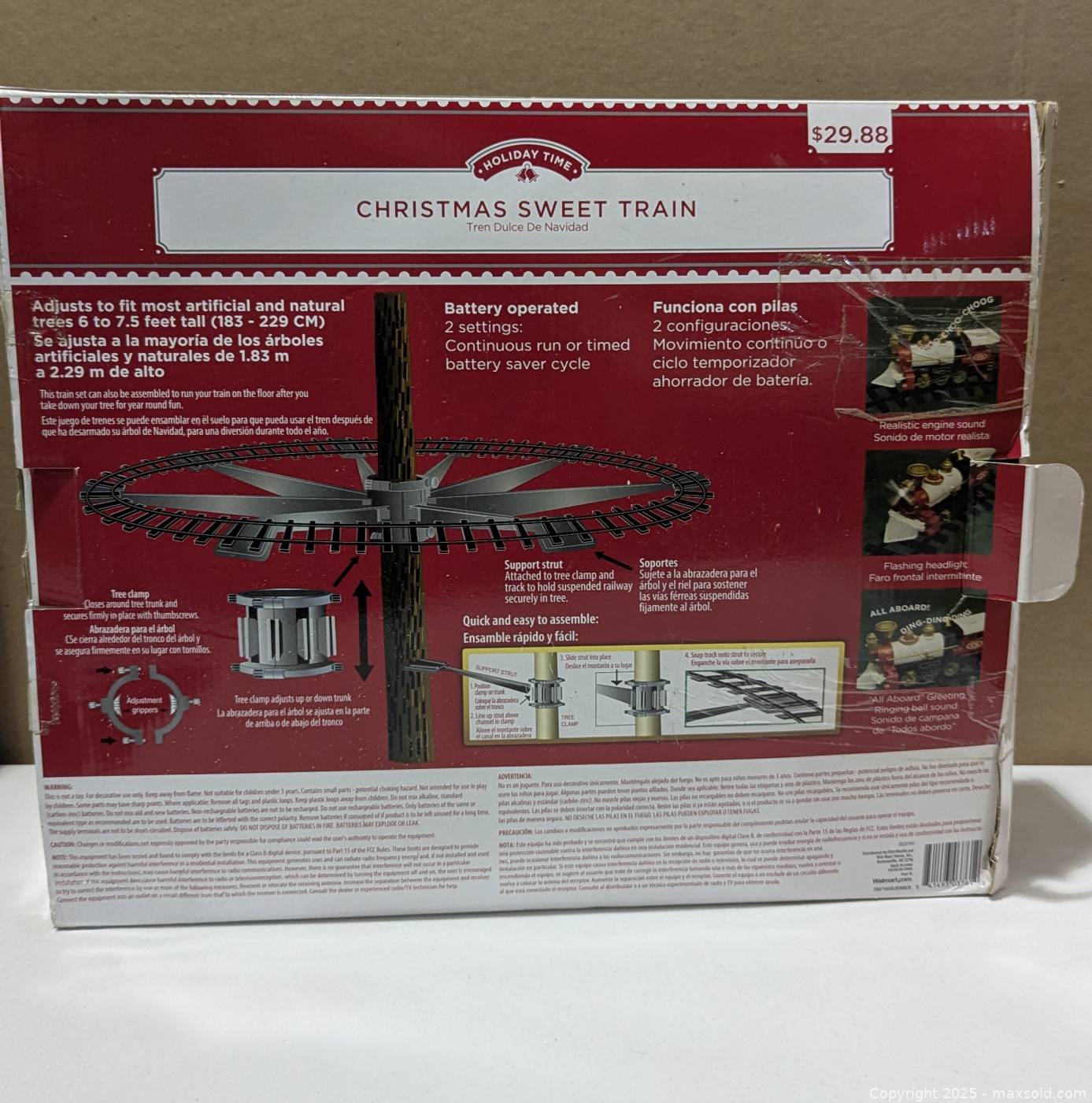 Holiday Time Christmas Sweet Train animated tree train set | Maxsold