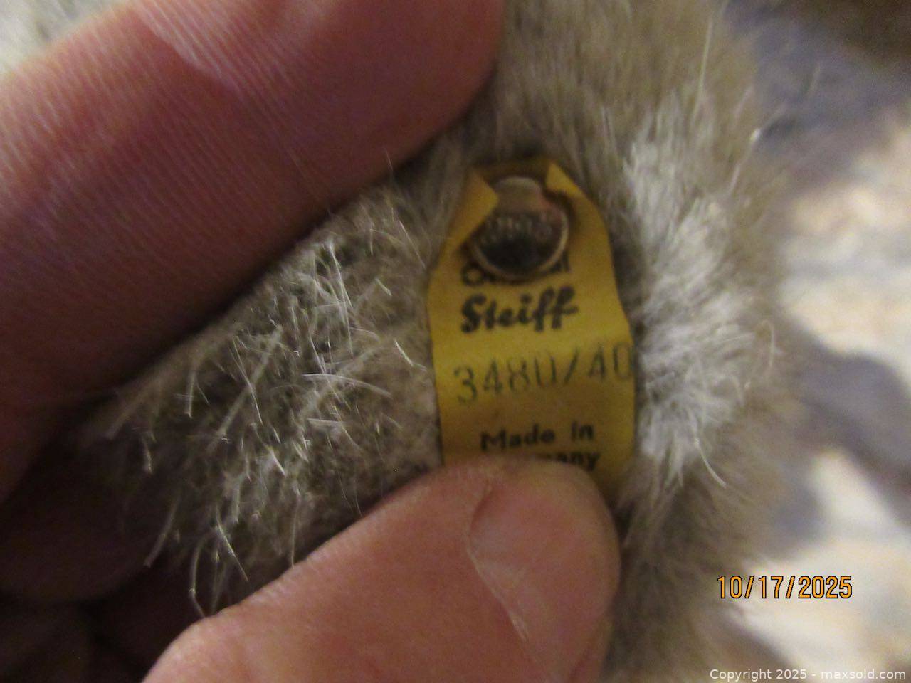 Steiff Jolly Hase Grey Rabbit Hand Puppet | Maxsold