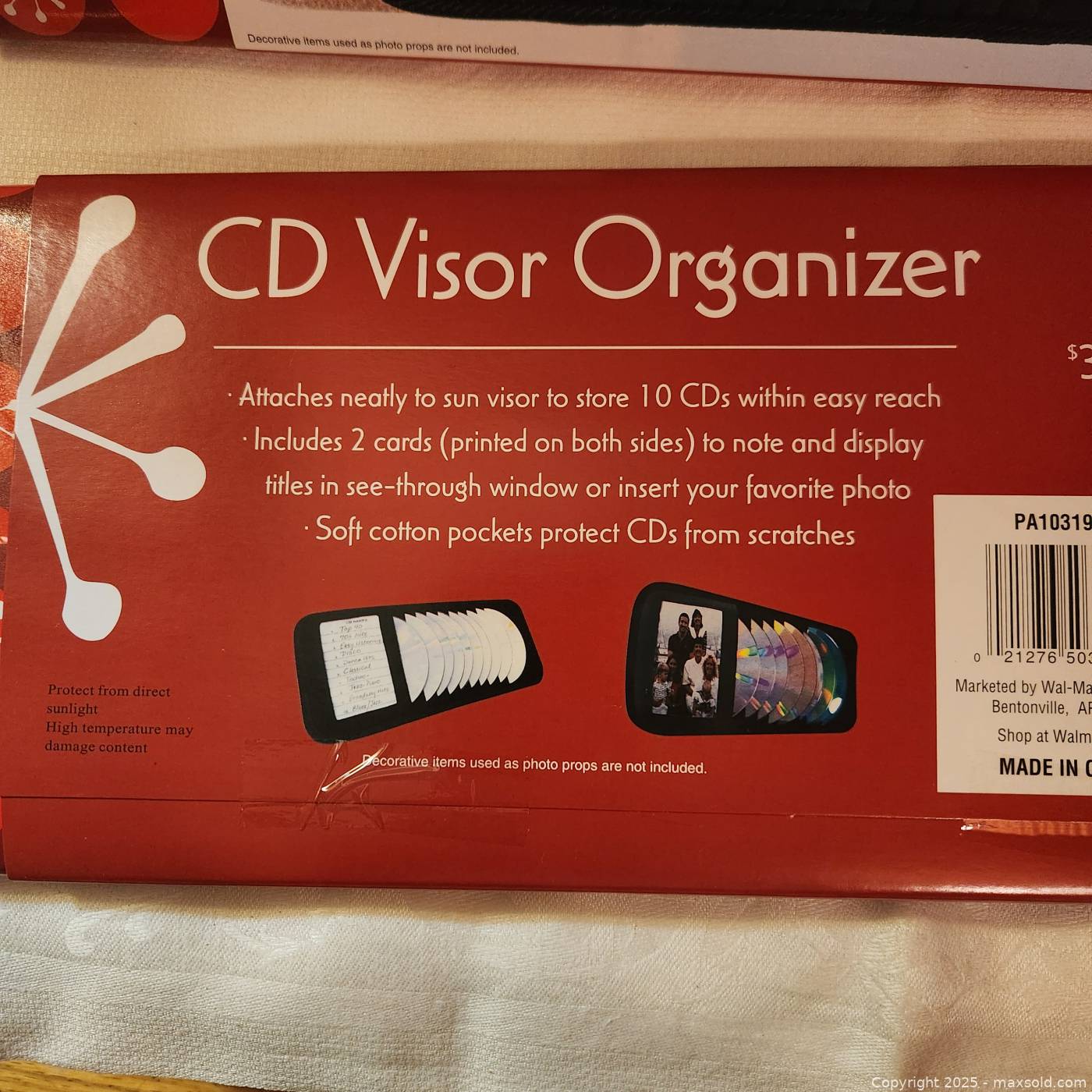 Two boxed CD visor organizers | Maxsold