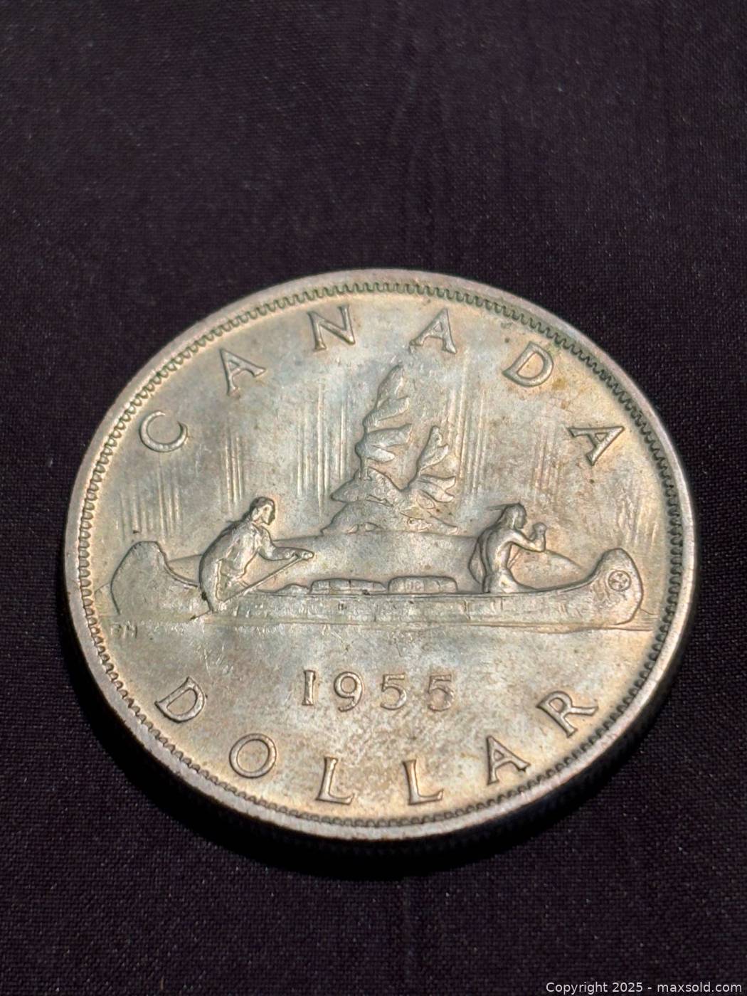 1955 Canada silver dollar coin | Maxsold