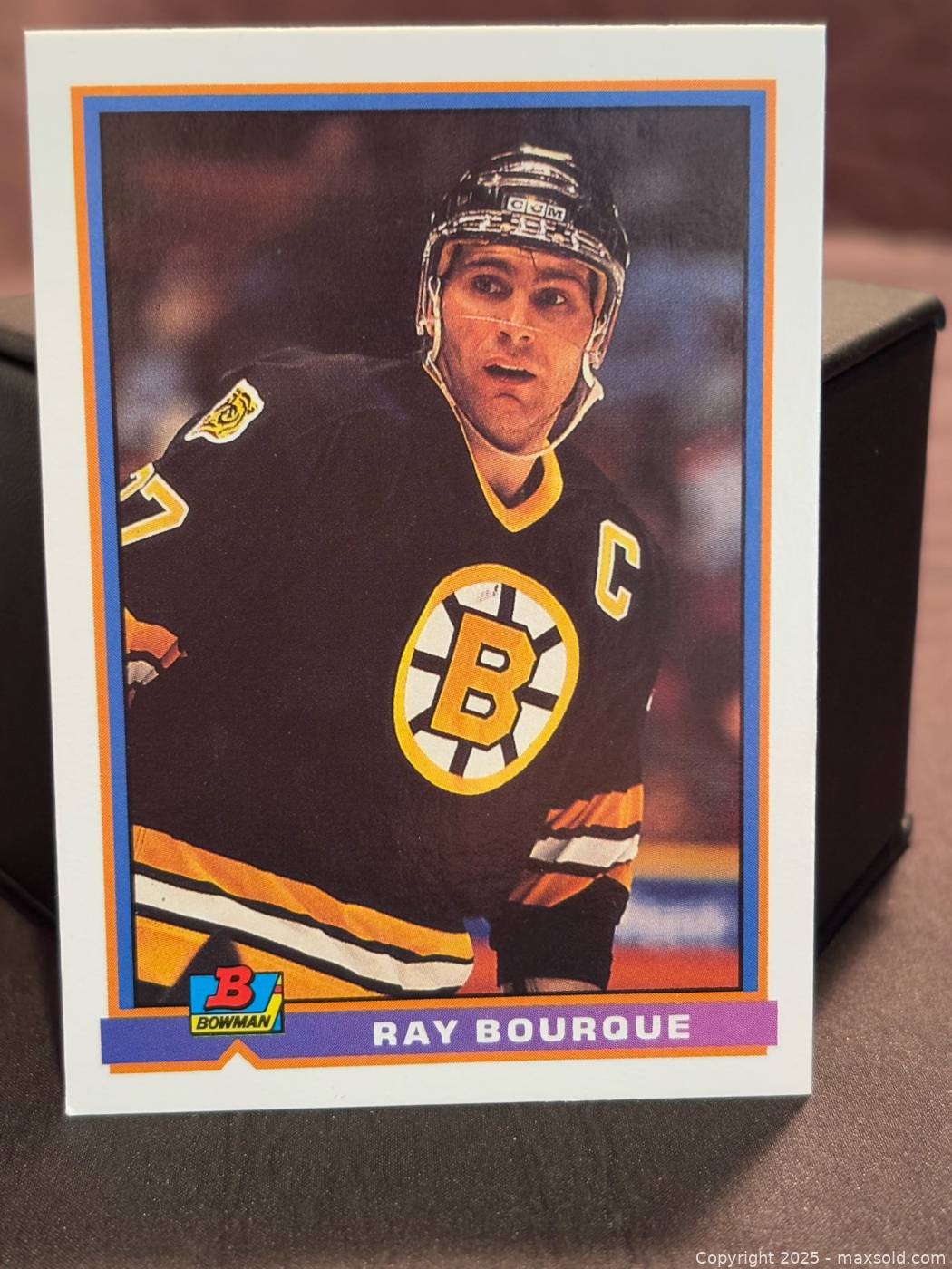 1991-92 Bowman NHL Hockey Ray Bourque Pre-Production Sample Card | Maxsold