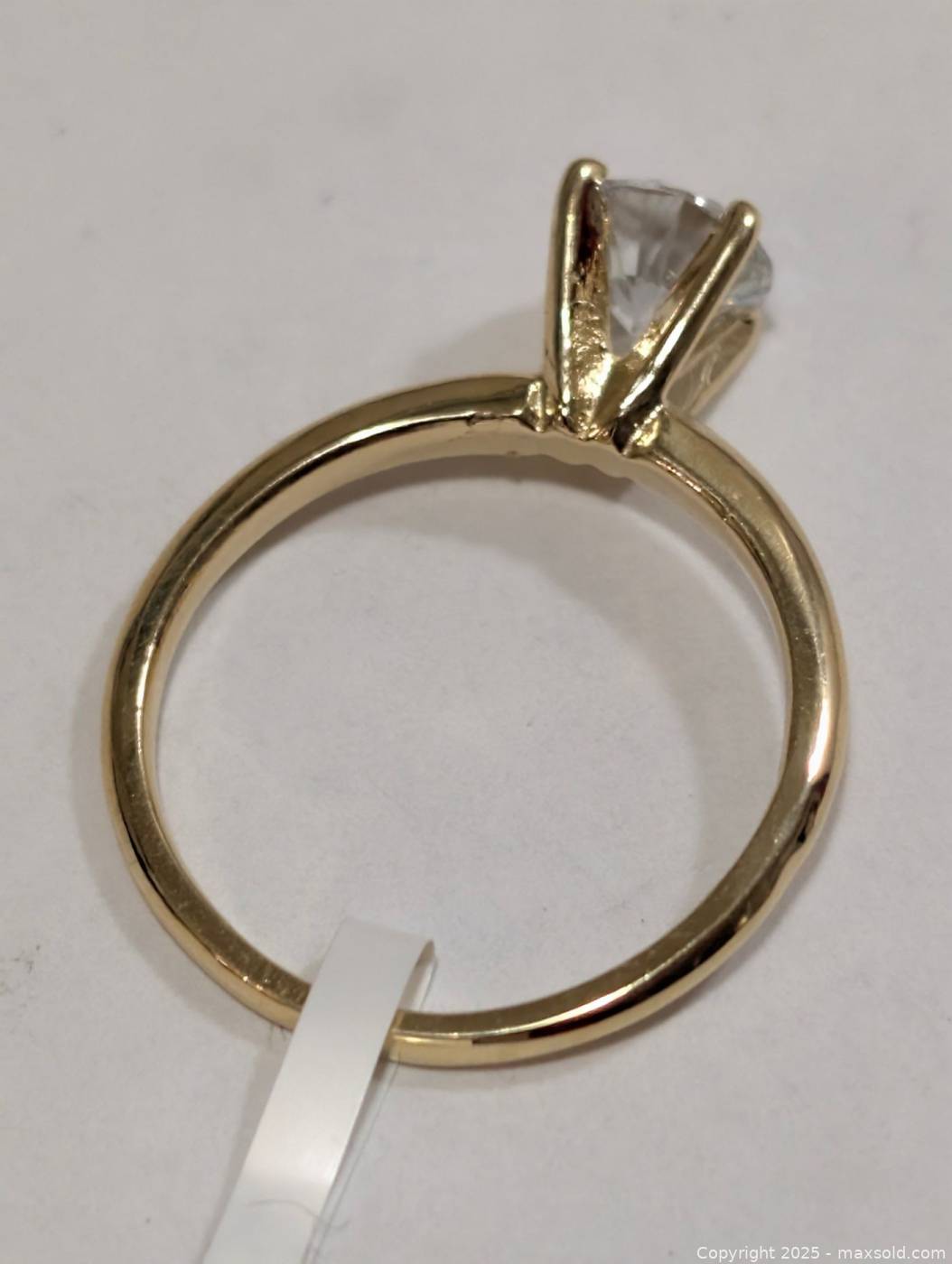 10K Yellow Gold Lab Diamond Ring Size 6.5 | Maxsold