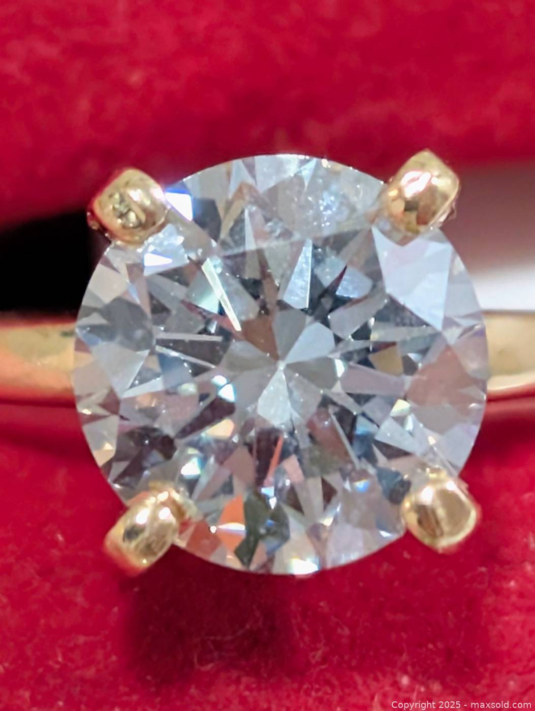 10K Yellow Gold 1.65ct Lab Diamond Ring Size 6 | Maxsold