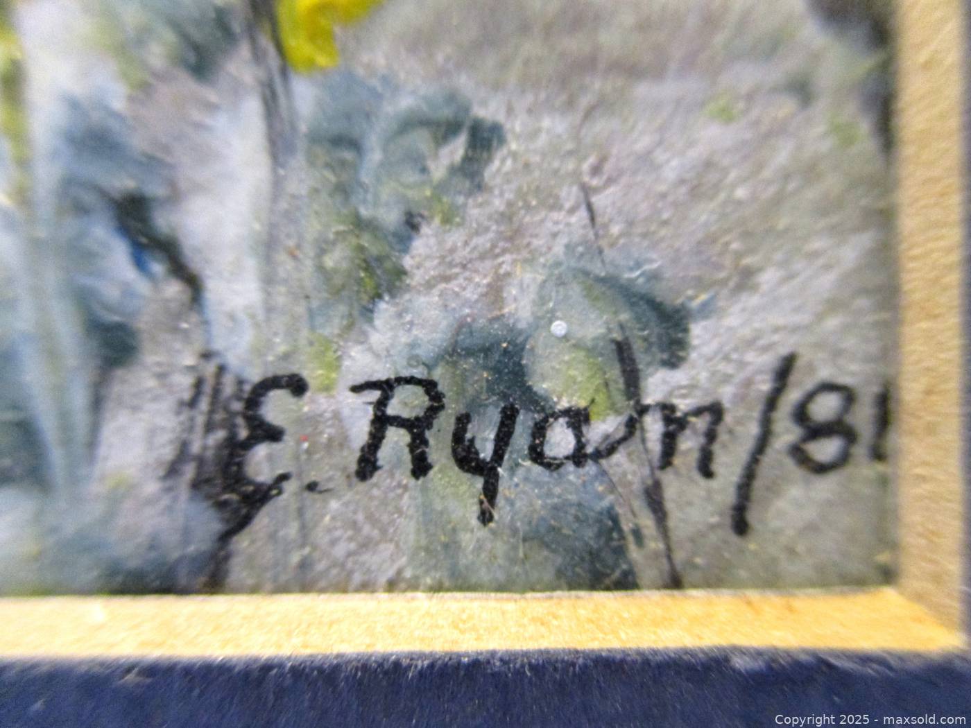 Trembling Aspen acrylic painting signed E. Ryan 1981 | Maxsold