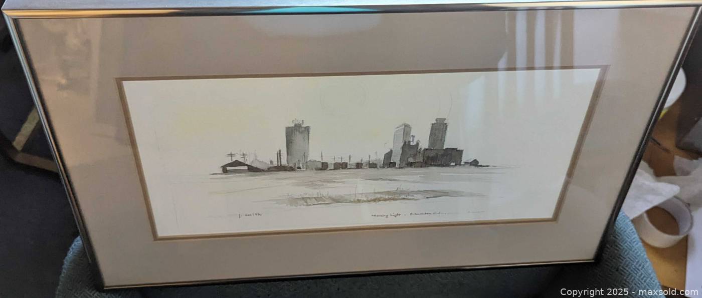Framed Watercolour “Morning Light Edmonton Alberta” by J Smith | Maxsold