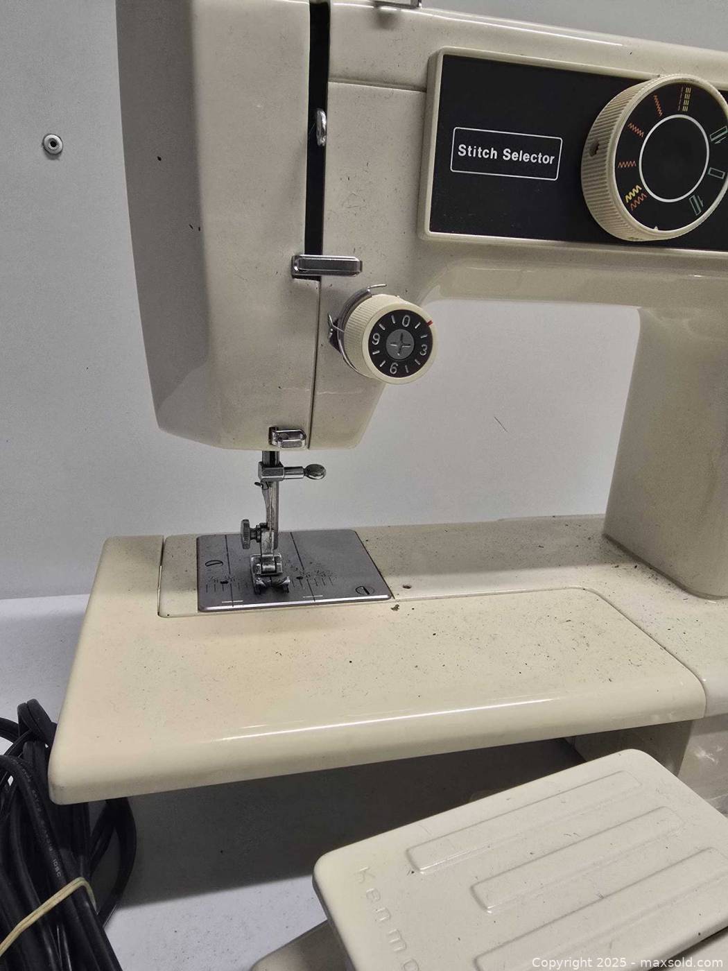 Kenmore 4-Stitch sewing machine, foot pedal, tailoring scissors and ...