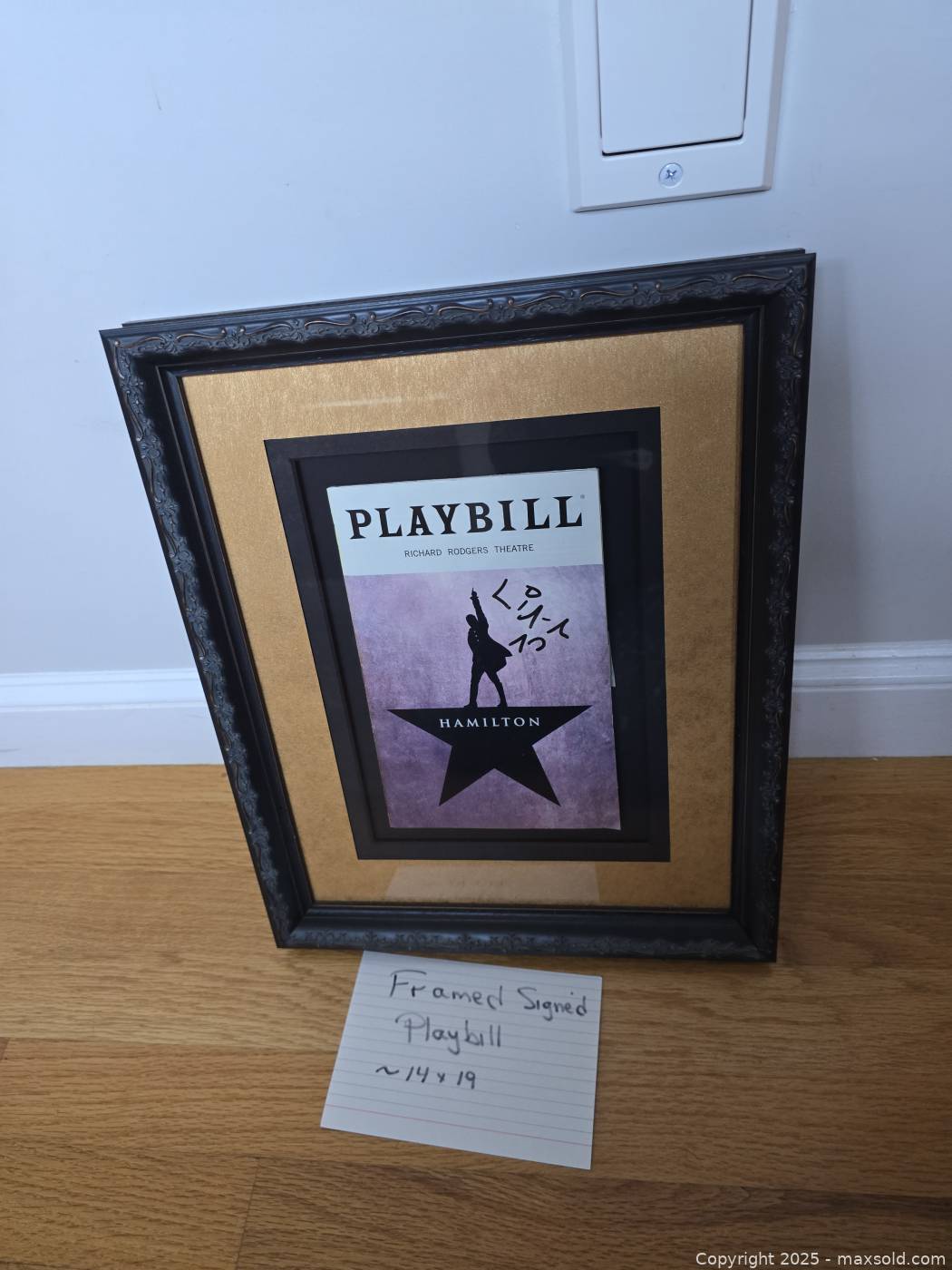 Framed Signed Hamilton Playbill | Maxsold