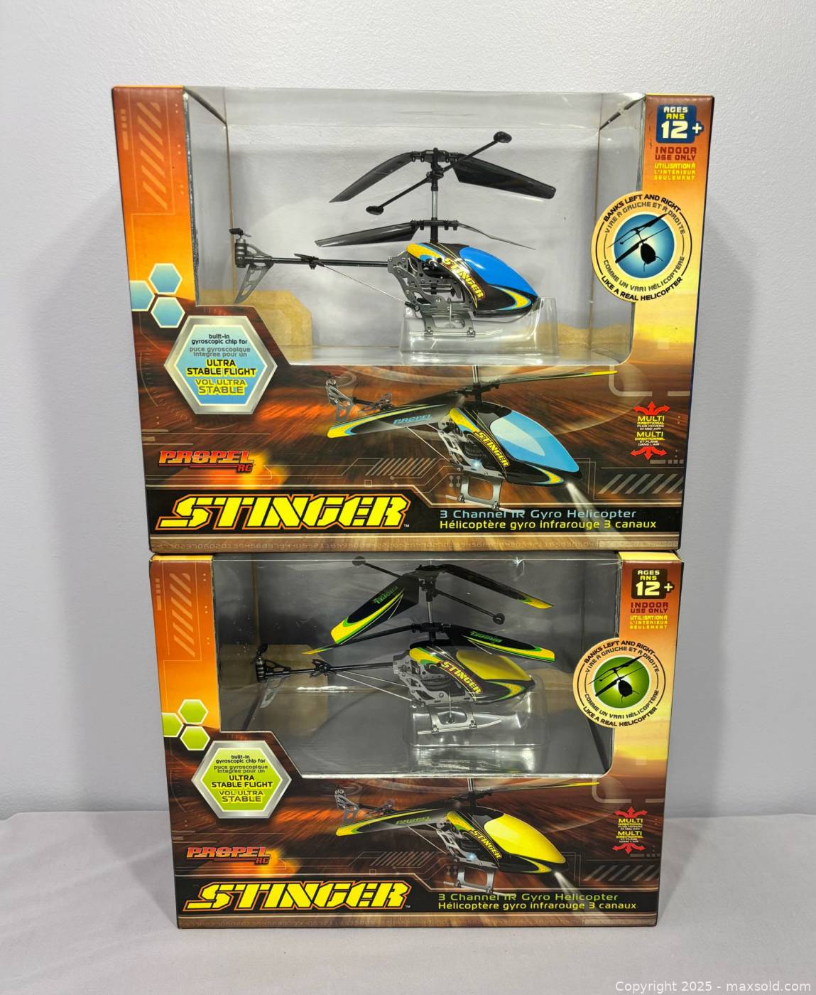 Propel RC Stinger 3-Channel IR Gyro Helicopters | Maxsold