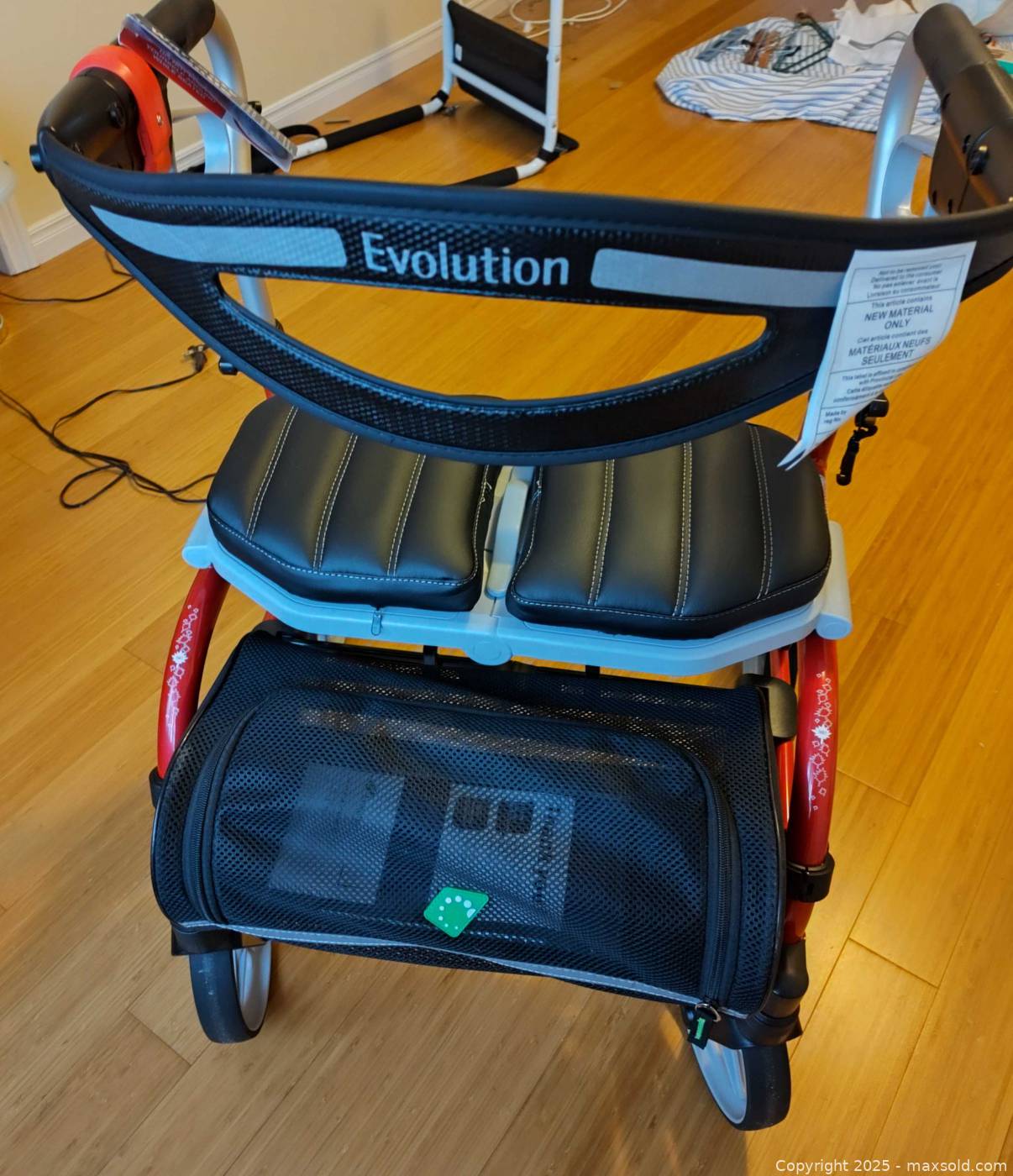 Evolution 4-Wheel Rollator Walker, Red | Maxsold