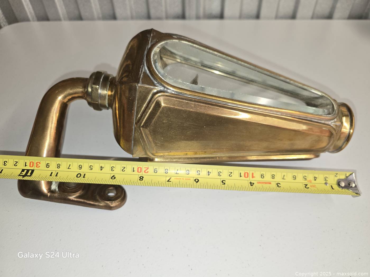 Antique 1910s brass limousine side lamp | Maxsold