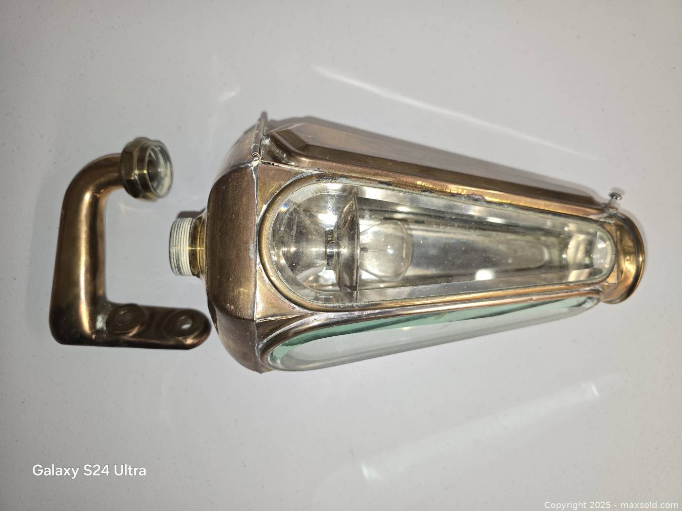 Antique 1910s brass limousine side lamp | Maxsold