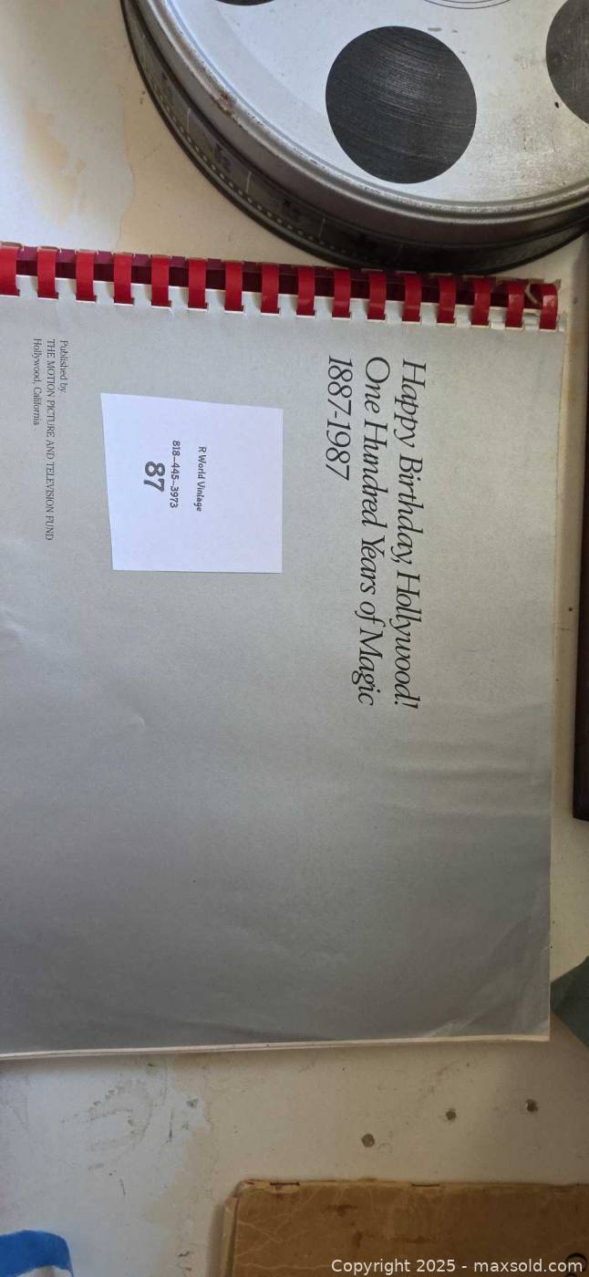 Hollywood centennial book, silent film star fan, film reel tin, Betty ...