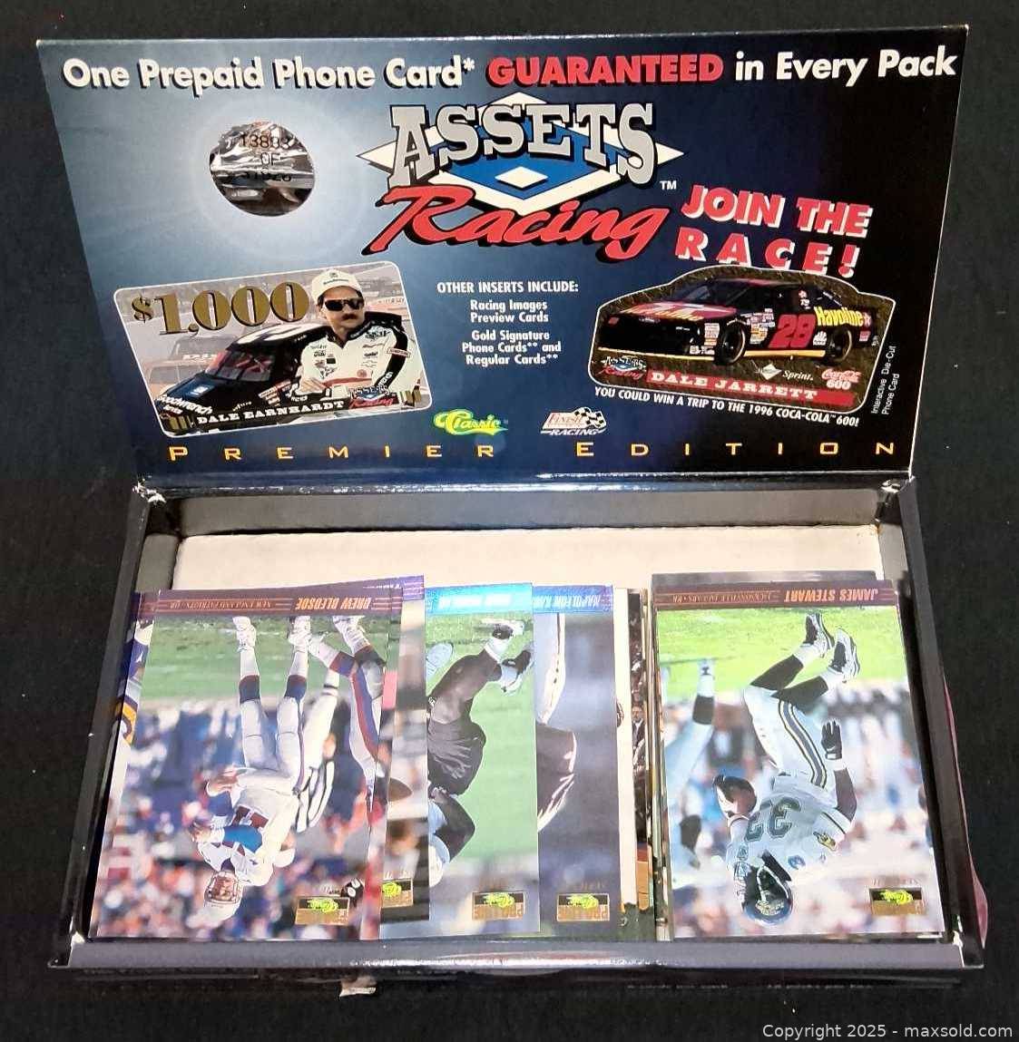 Classic Assets Racing Premier Edition card box with assorted trading ...