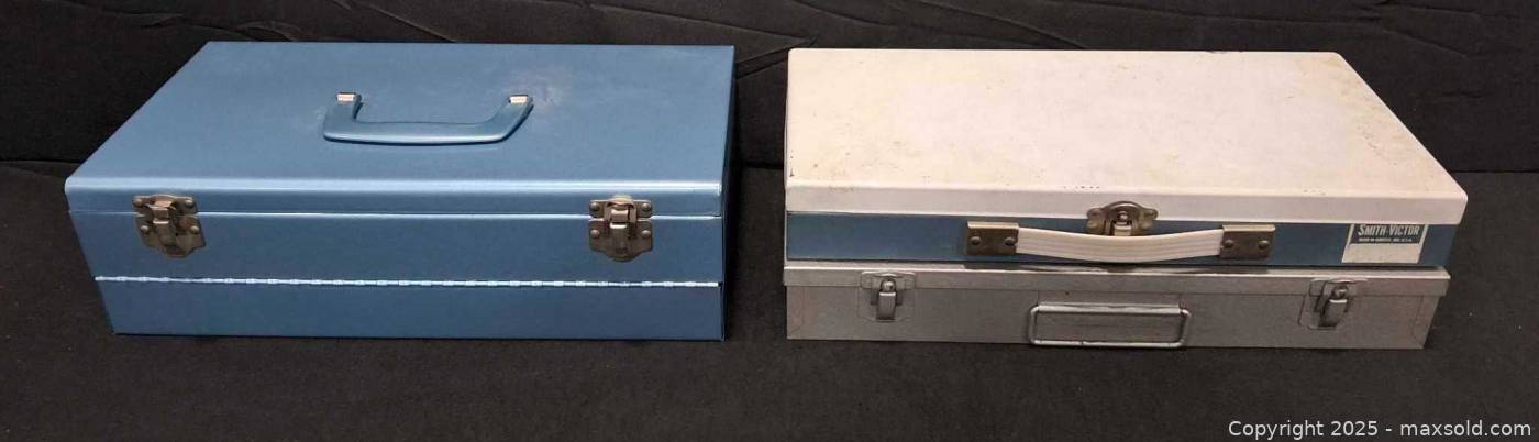 Two metal storage boxes | Maxsold