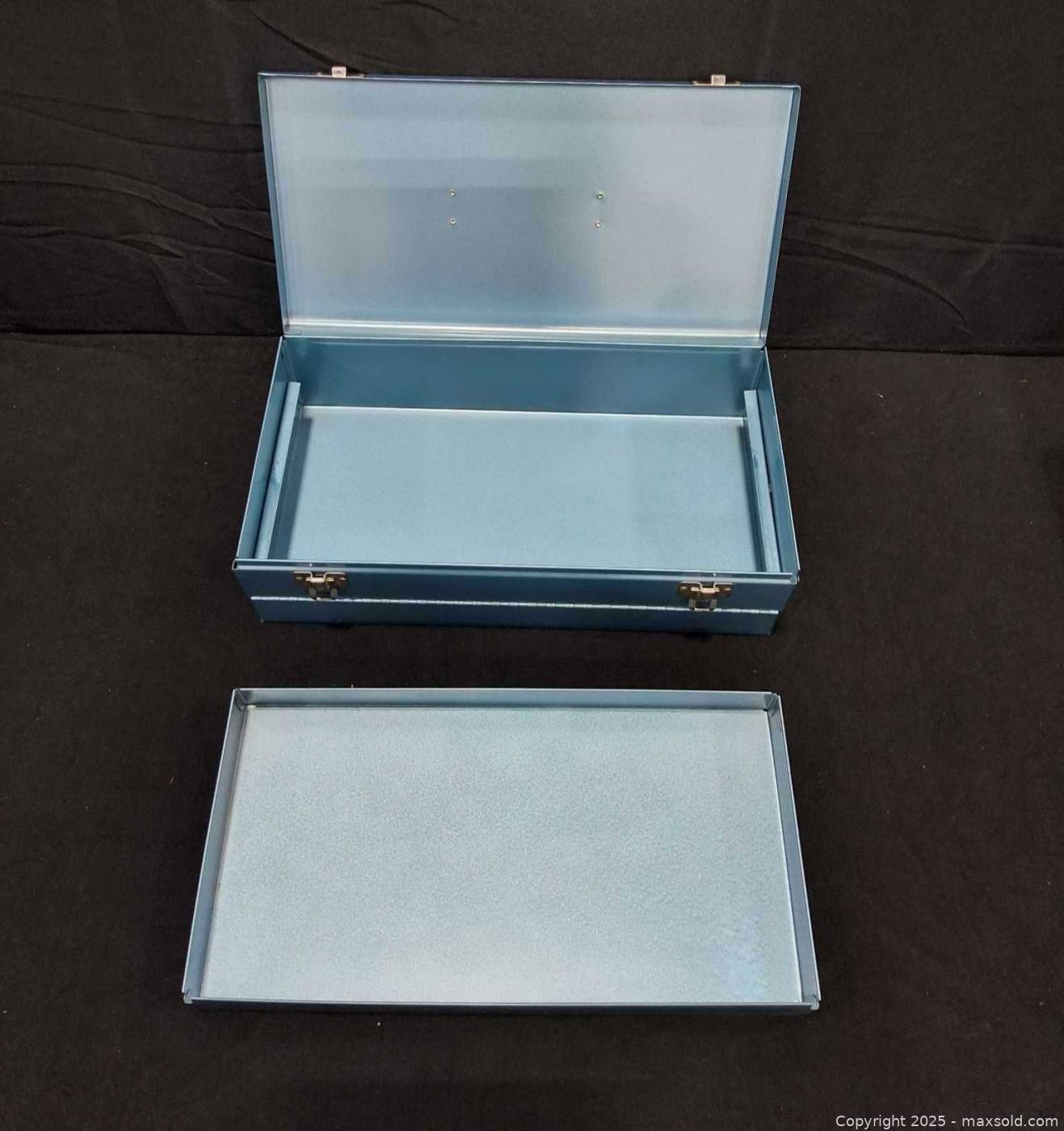 Two metal storage boxes | Maxsold