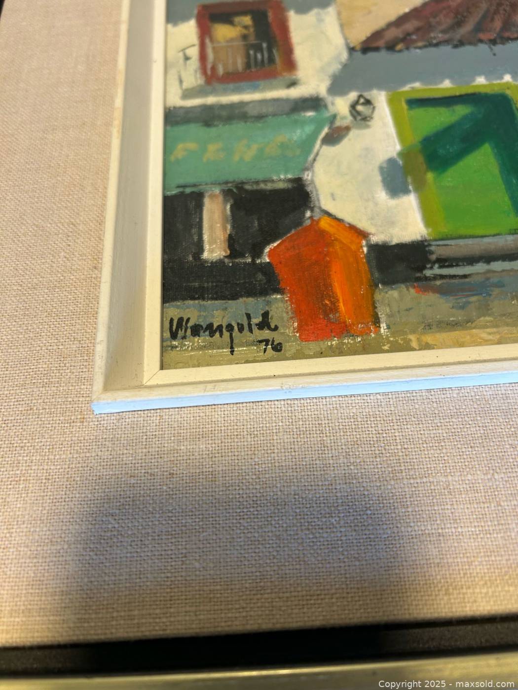Carl Mangold framed oil painting, 1976 | Maxsold