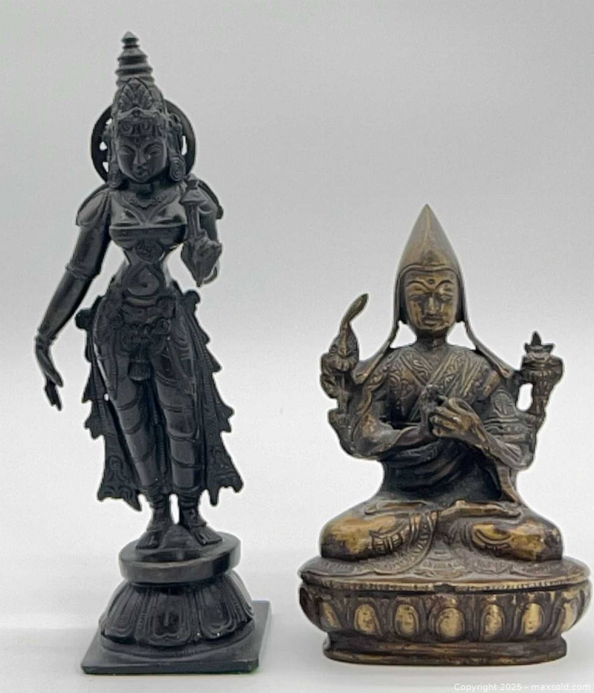 Bronze Sri Devi and Tsongkhapa figurines | Maxsold