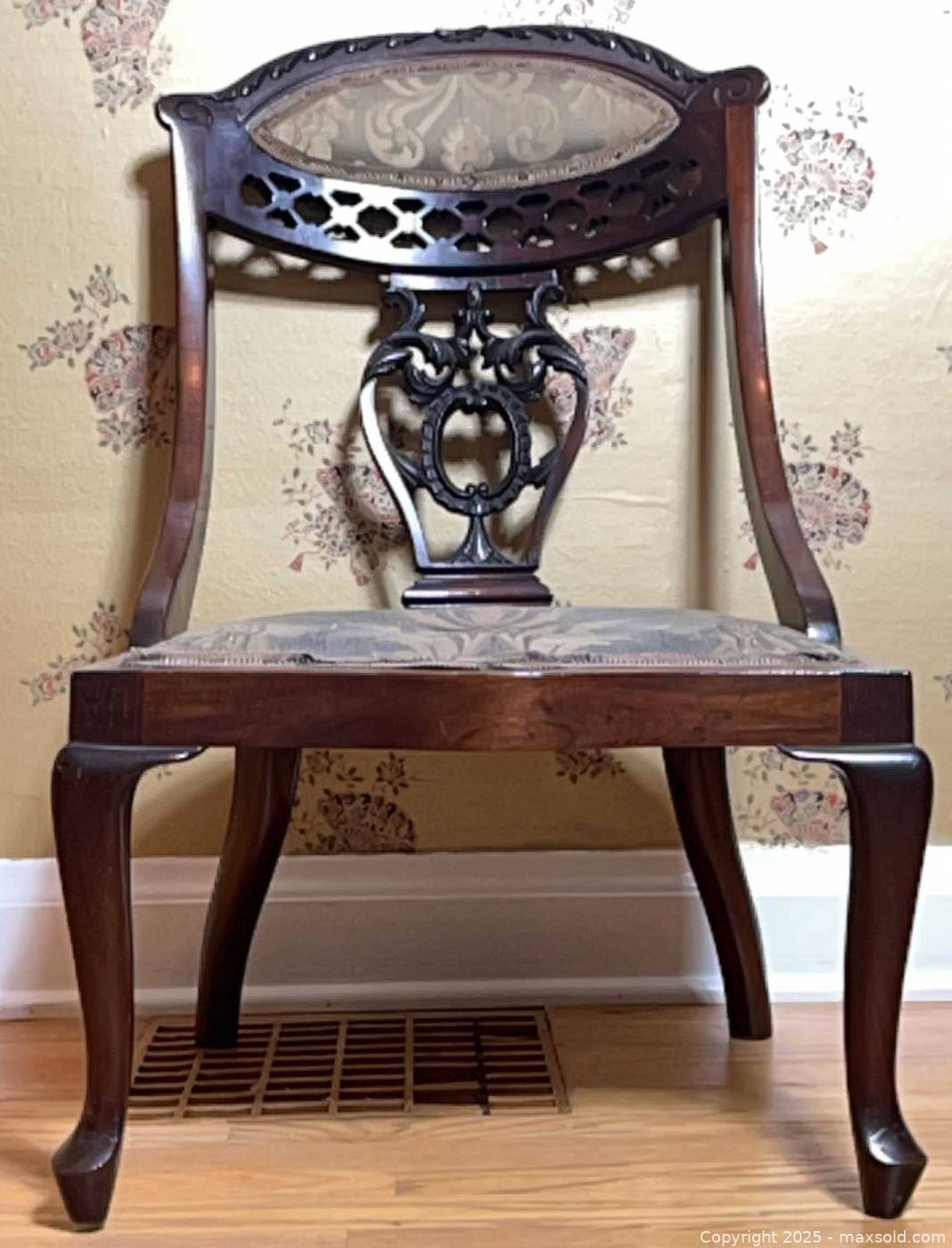 Mahogany Rococo Revival Accent Chair | Maxsold