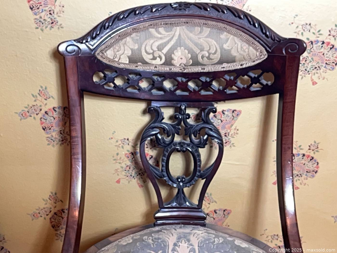 Mahogany Rococo Revival Accent Chair | Maxsold
