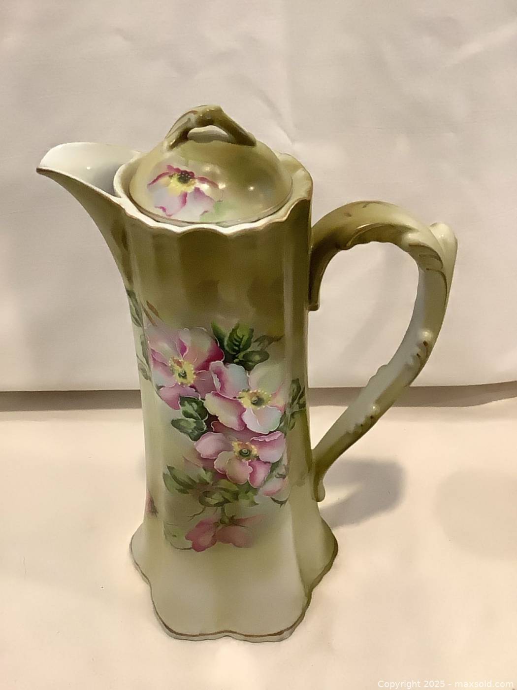 Nippon hand painted cocoa pot and 4 cups | Maxsold