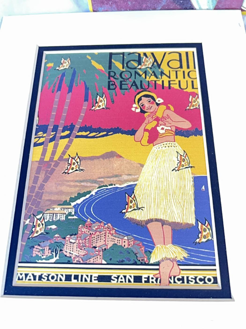 Colgate Talcum sign, travel poster print and framed pencil illustration ...