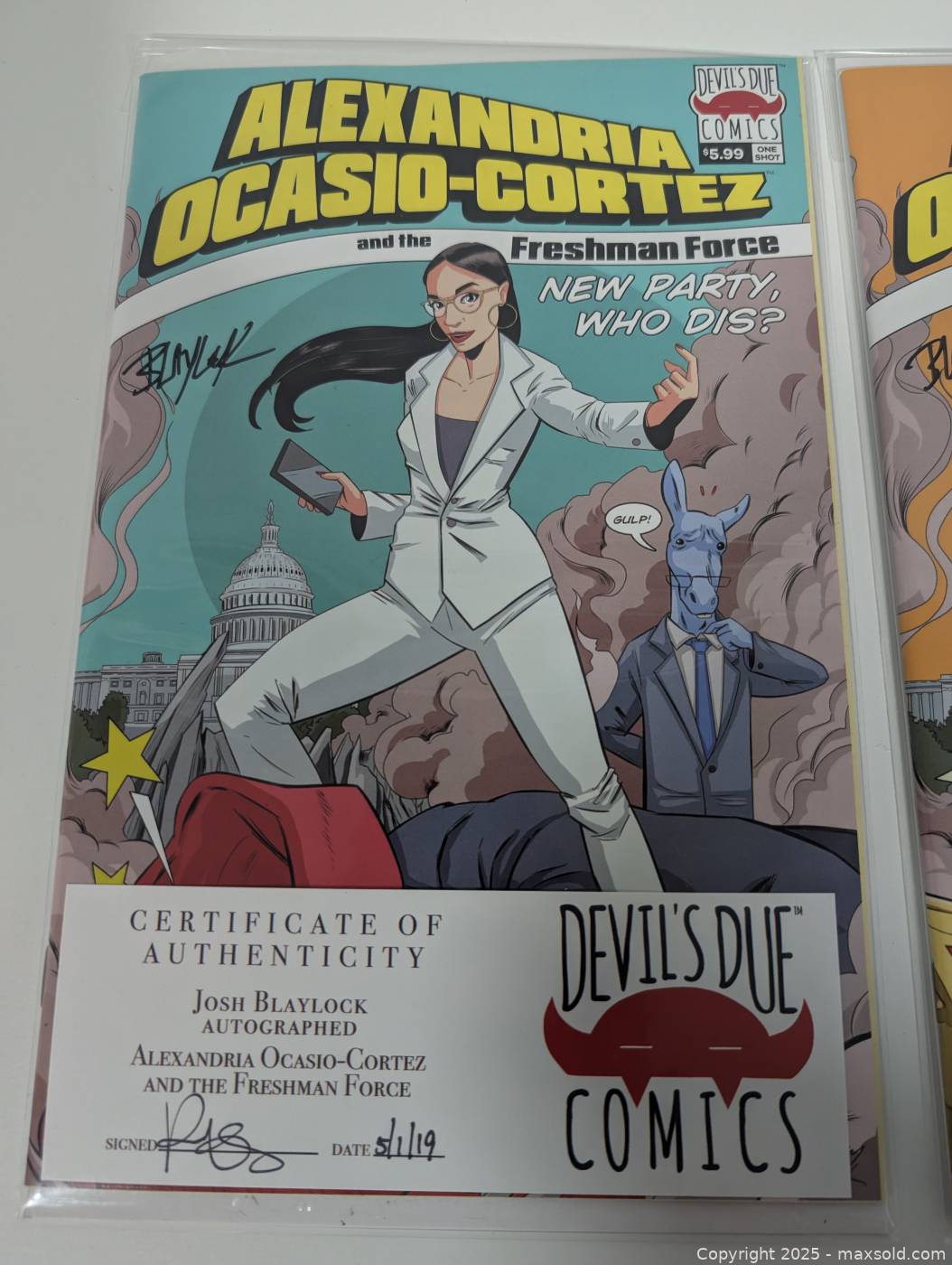 Alexandria Ocasio-Cortez Freshman Force signed comic pair | Maxsold