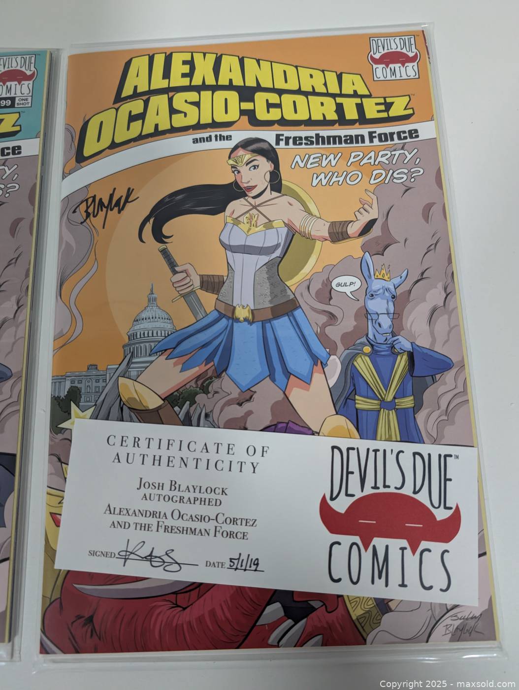 Alexandria Ocasio-Cortez Freshman Force signed comic pair | Maxsold