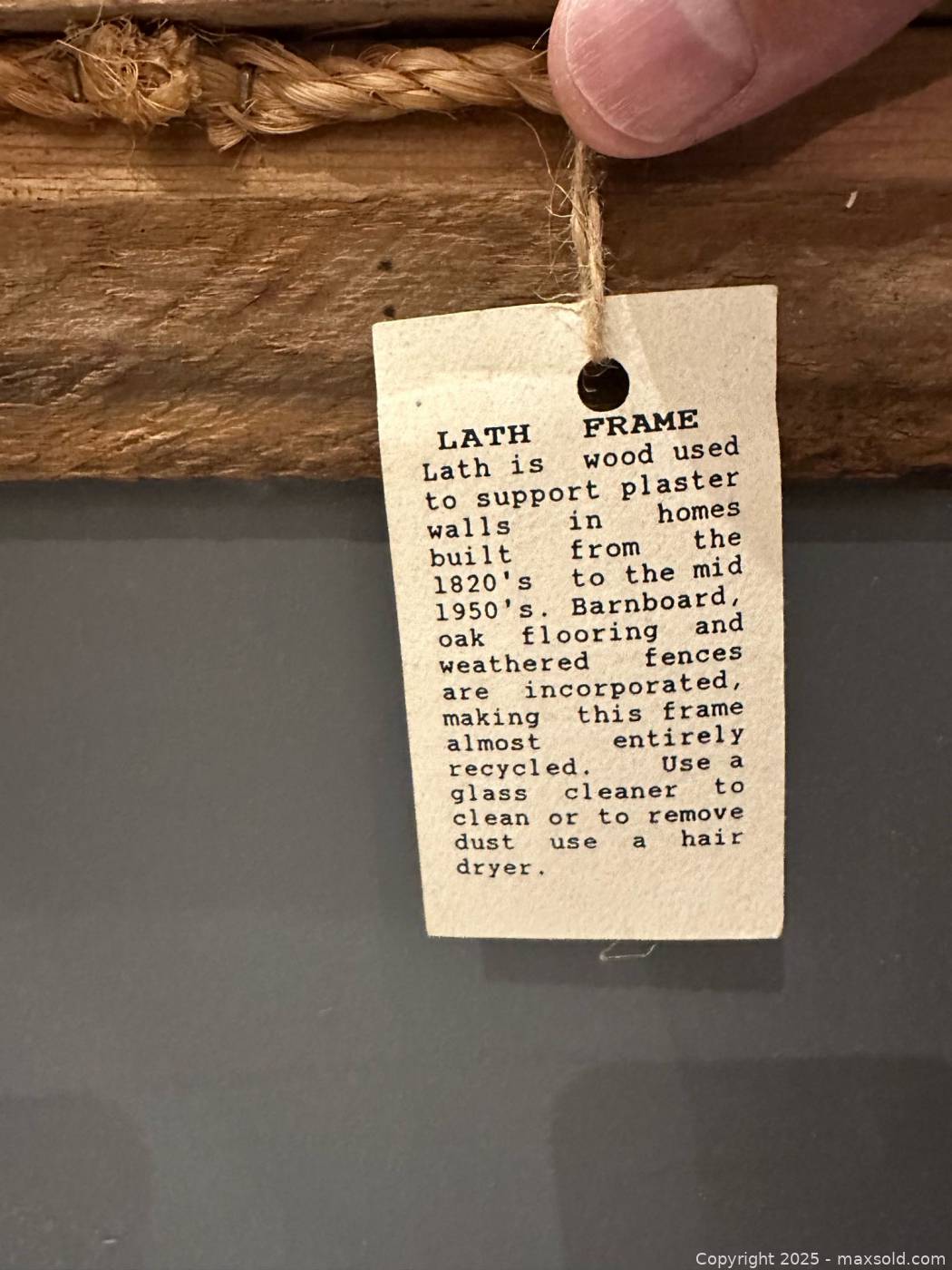 Reclaimed Lath Wood Mirror Frame | Maxsold
