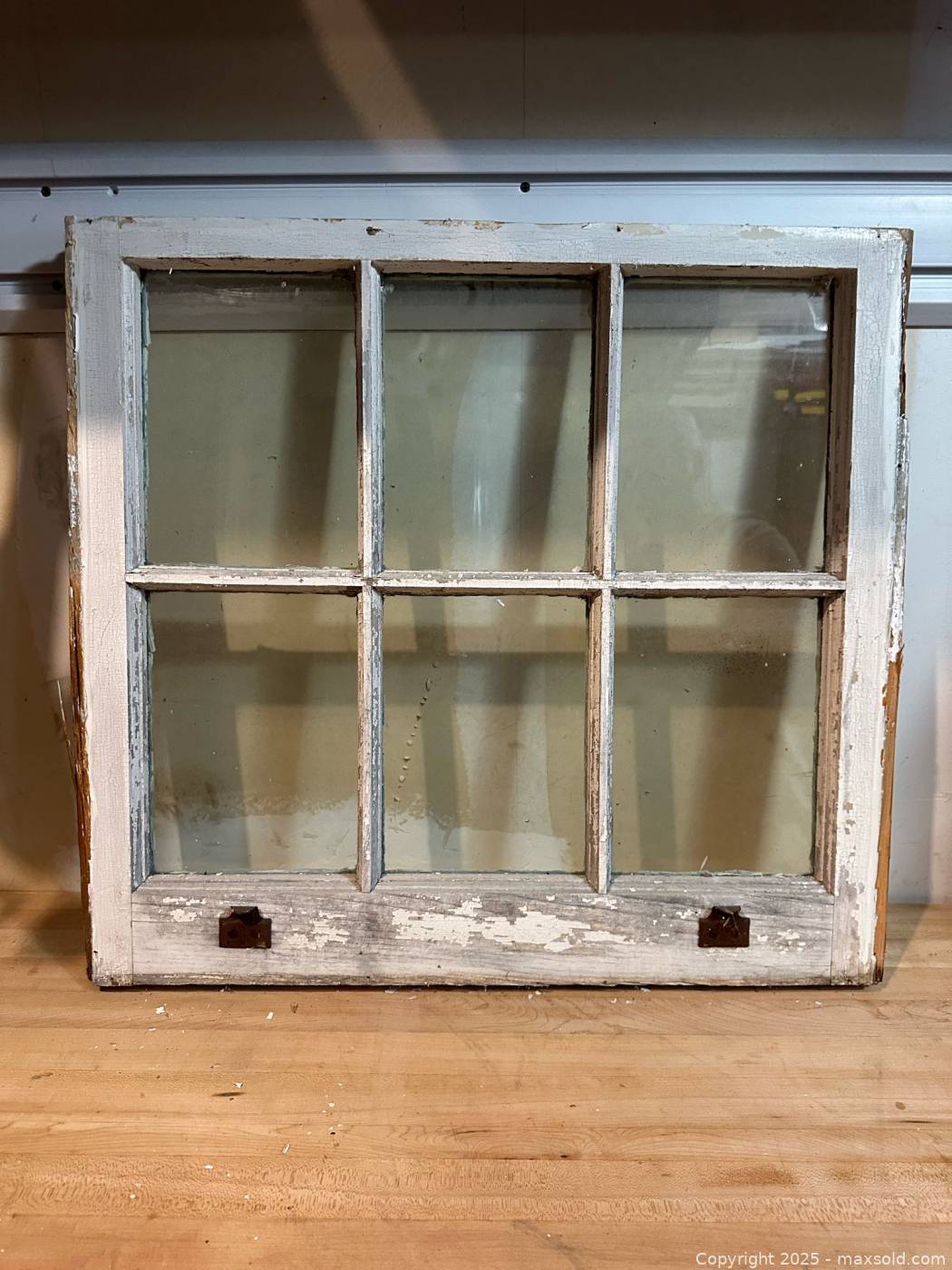 Vintage Six-Pane Wooden Window with Glass | Maxsold