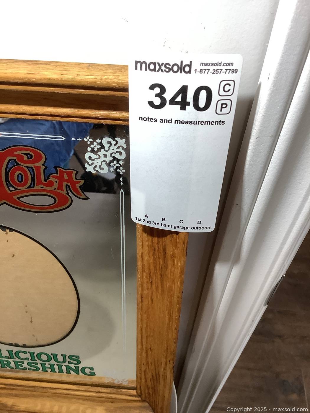 Vintage wood framed Pepsi-Cola advertising mirror 11x14 | Maxsold