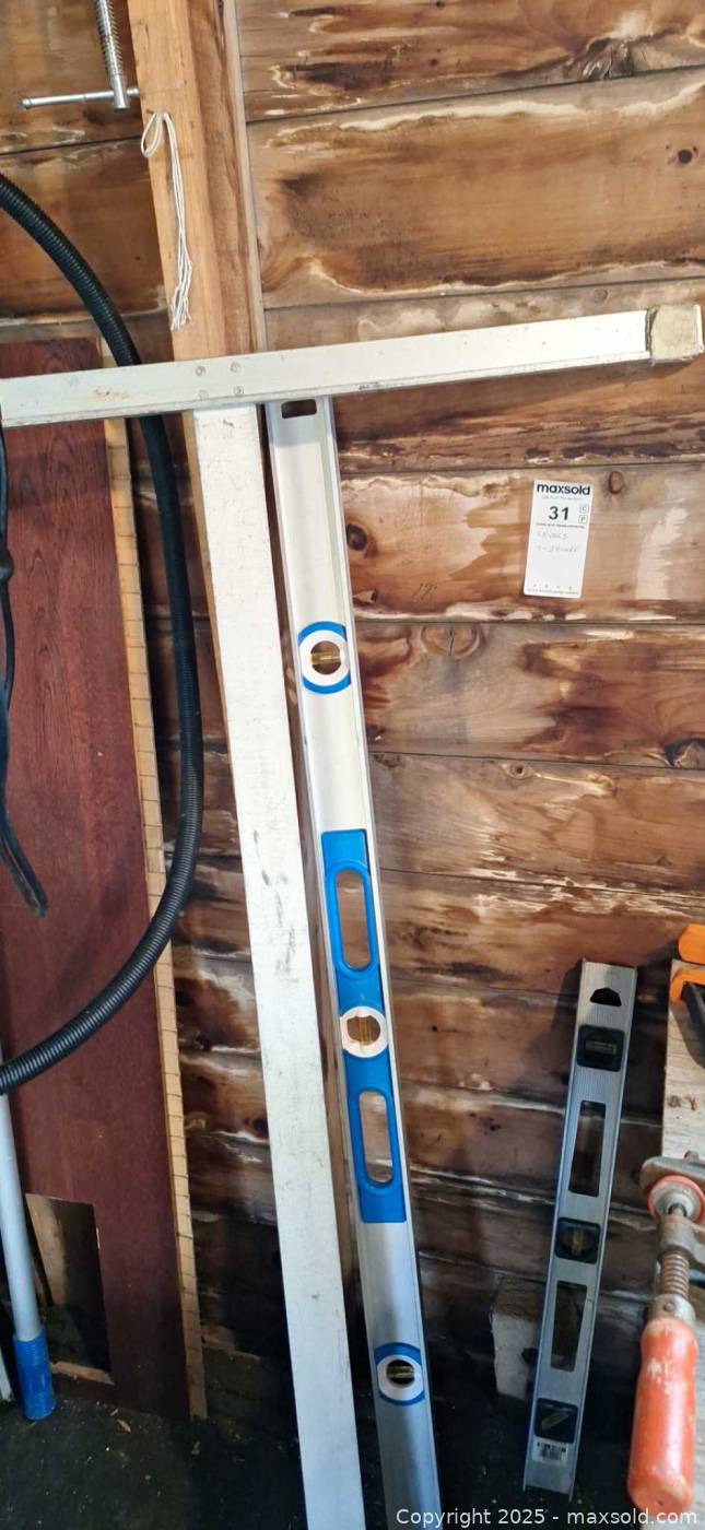 Carpentry levels, squares, straightedges | Maxsold