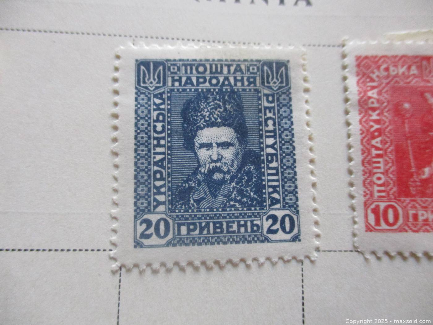 Ukrainian stamps on 1935 Scott album pages | Maxsold