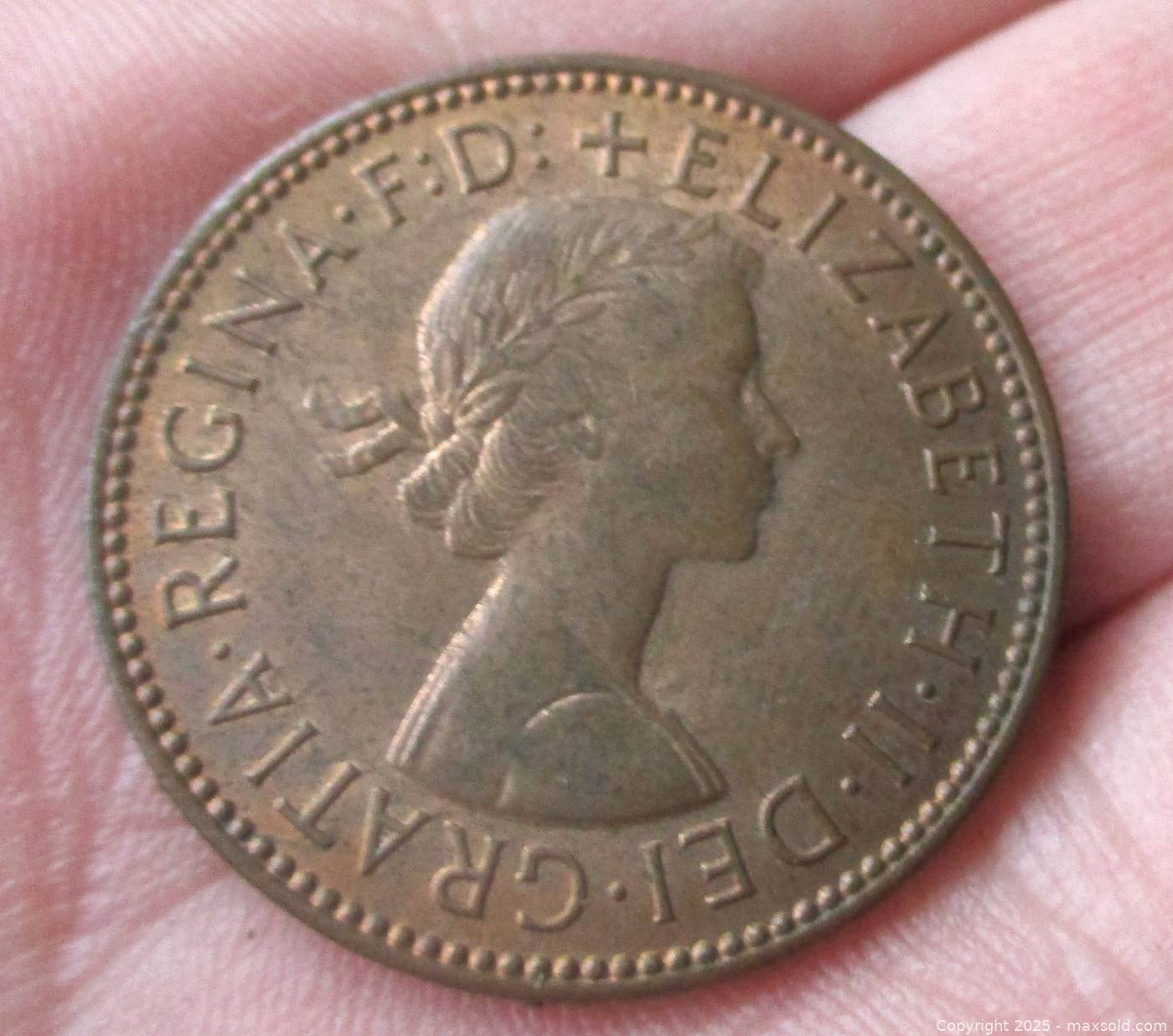 1967 Queen Elizabeth II Half Penny Coin | Maxsold