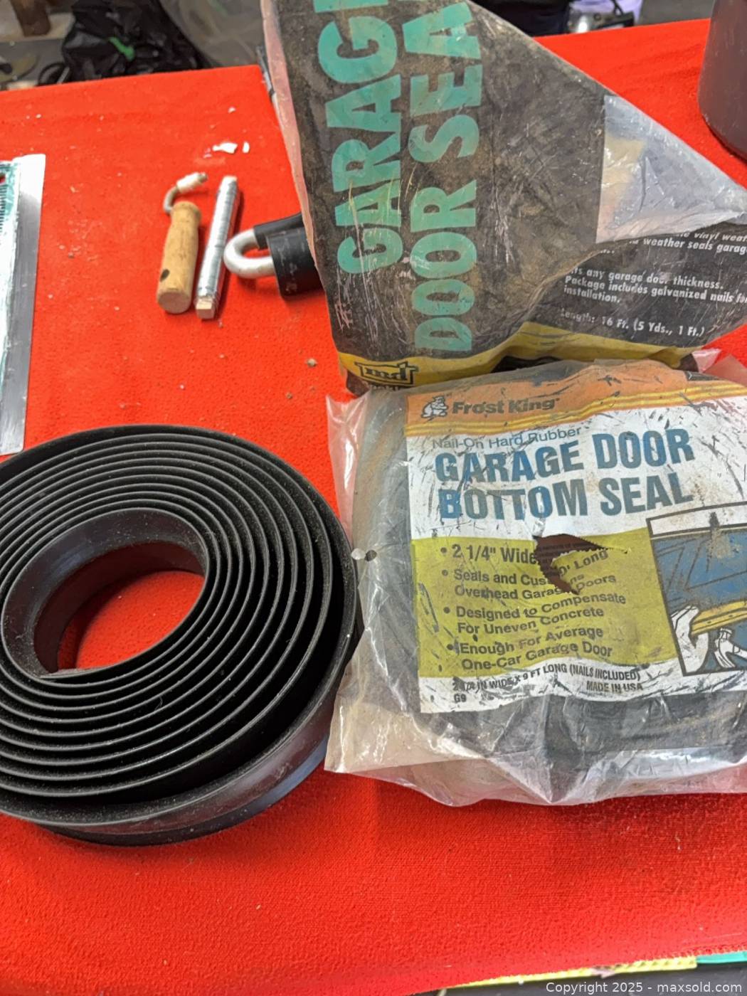 Frost King hard rubber garage door bottom seals | Maxsold