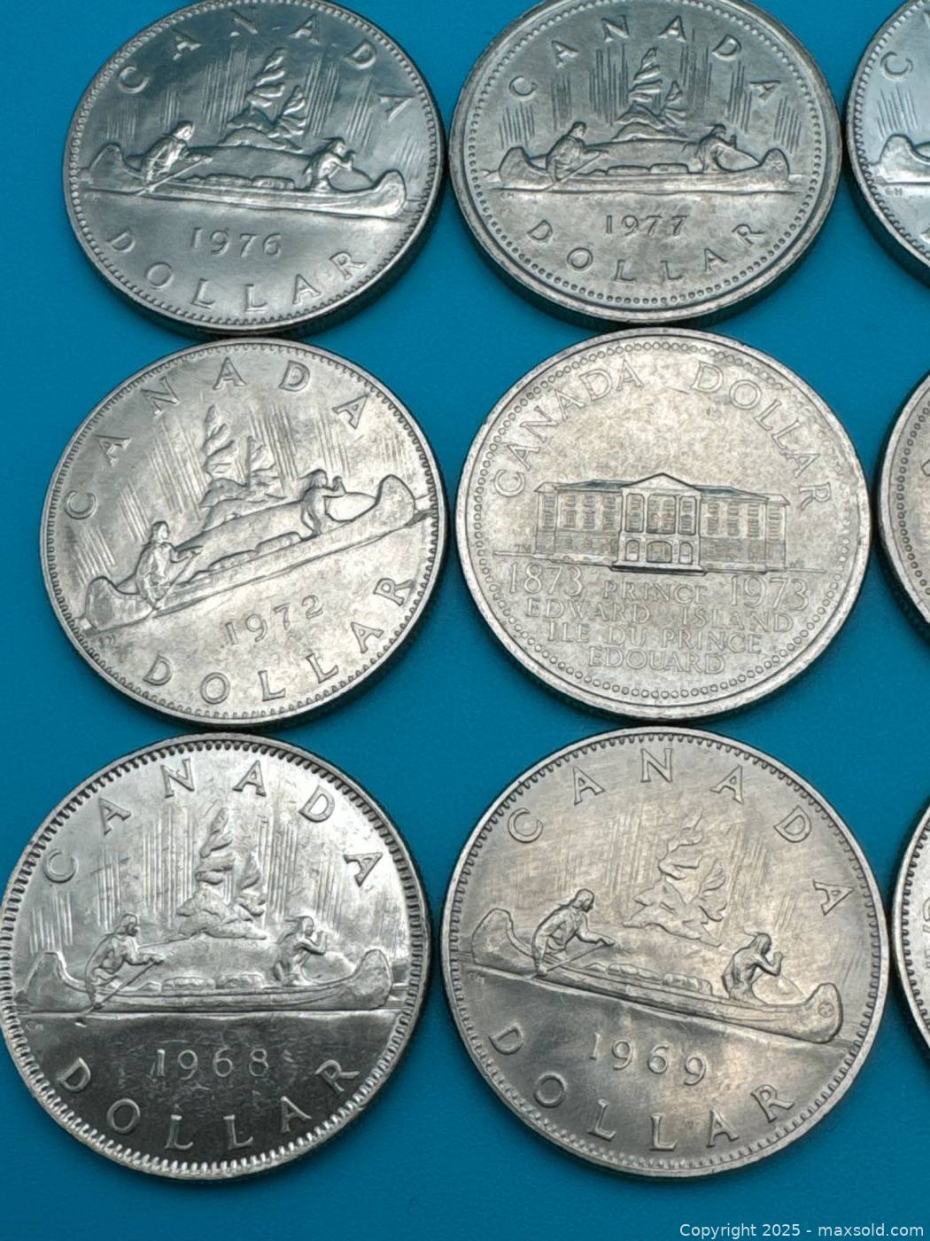 20 Canadian 1-Dollar Coins 1968-1986 | Maxsold