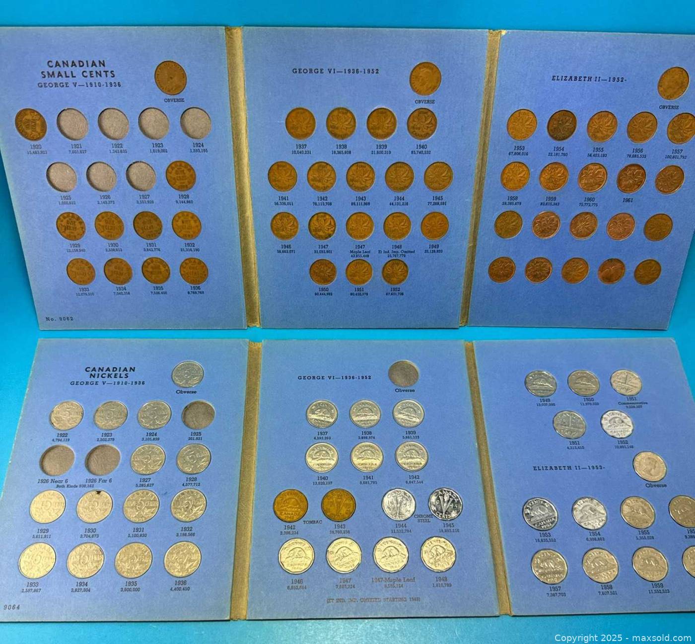Canadian Coin Albums Small Cents & Nickels | Maxsold