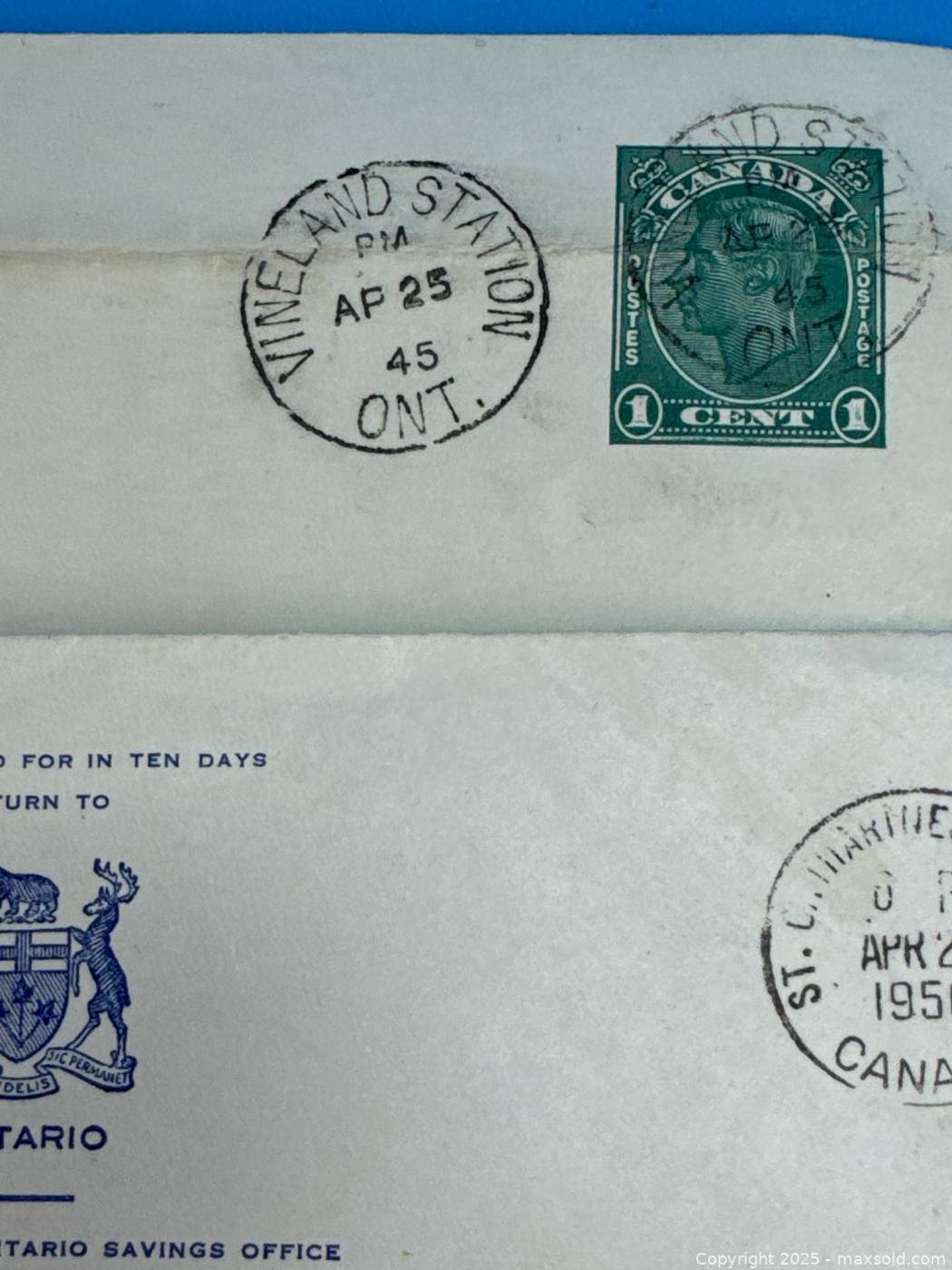 Vintage Canadian mailed envelopes, 1930s–1950s | Maxsold