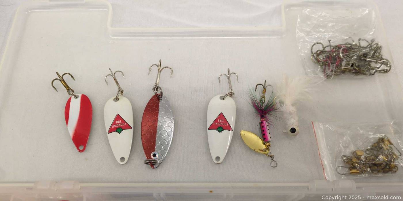 Fishing tackle lot with 3 storage boxes | Maxsold