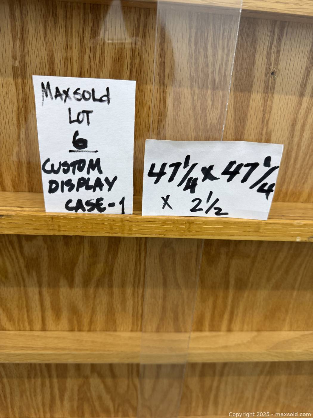 Custom wooden display rack 47" square | Maxsold