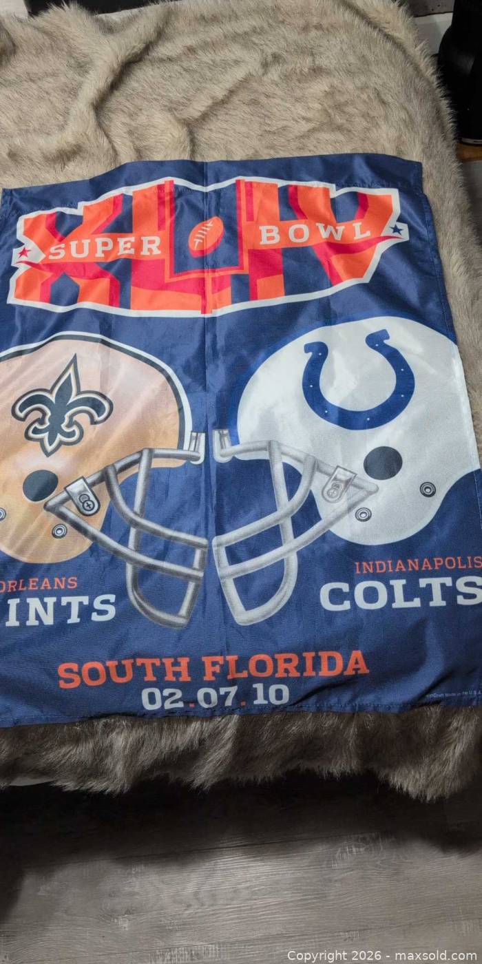 NFL Super Bowl XLIV fabric banner | Maxsold
