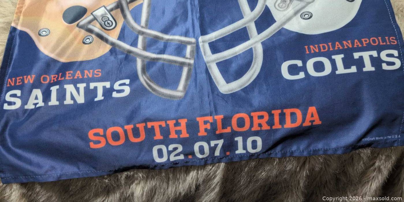 NFL Super Bowl XLIV fabric banner | Maxsold