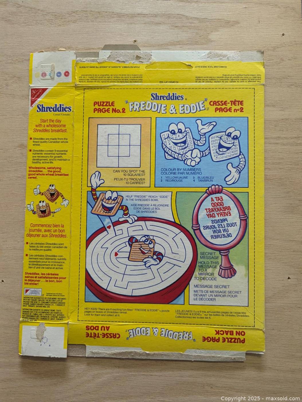 1995-1997 Shreddies cereal box lot, 5 pcs | Maxsold