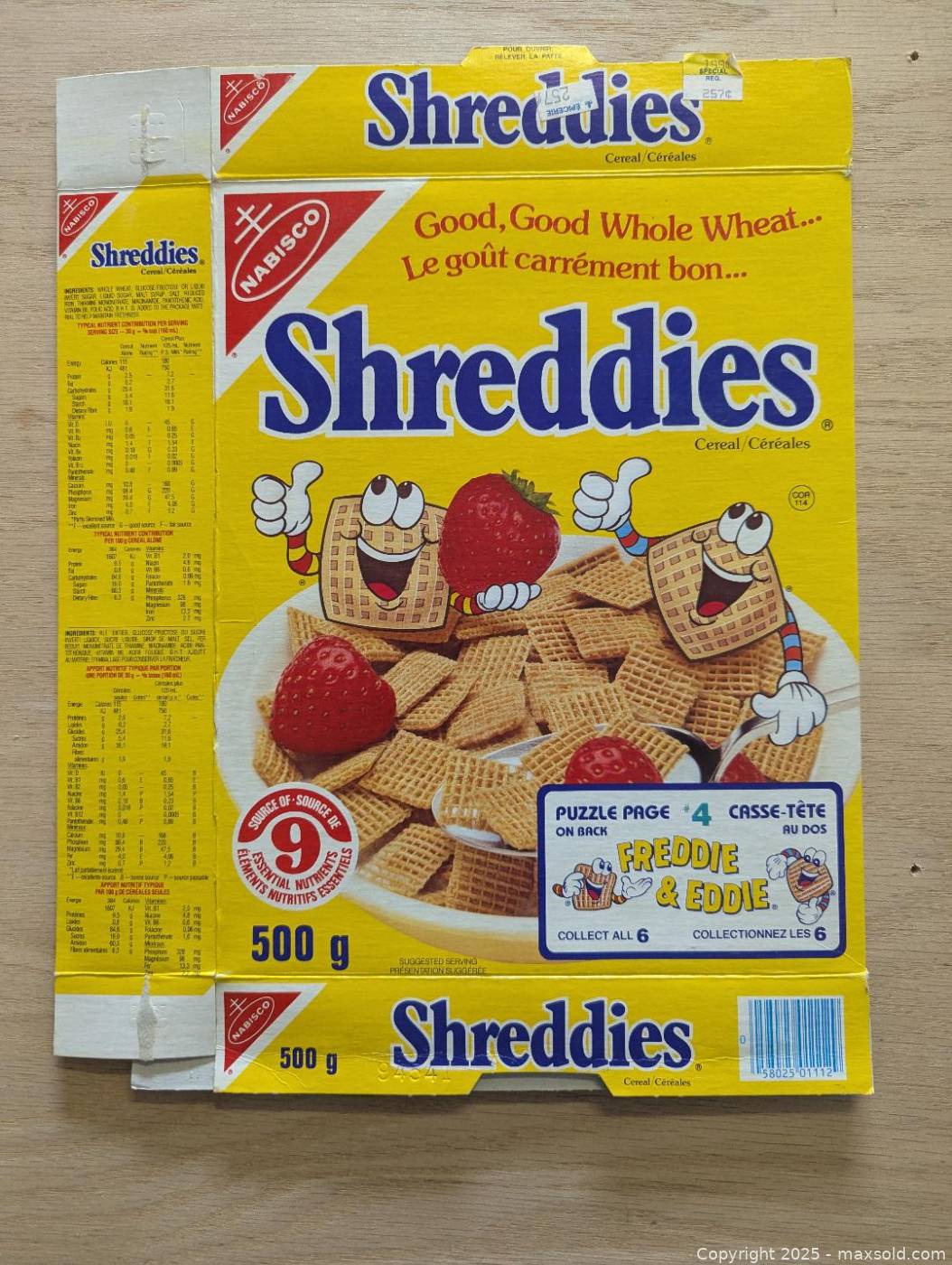 1995-1997 Shreddies cereal box lot, 5 pcs | Maxsold