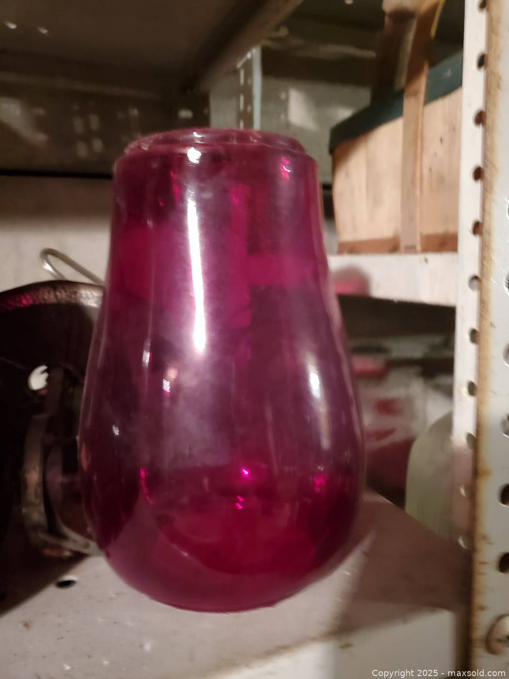 Ruby Red Coleman Glass Lantern Globes | Maxsold