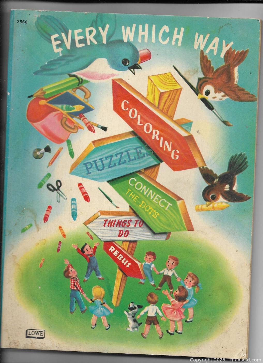 Vintage Every Which Way coloring book, unused | Maxsold