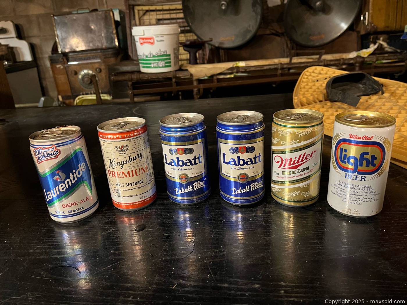 6 vintage unopened pull-tab beer cans | Maxsold