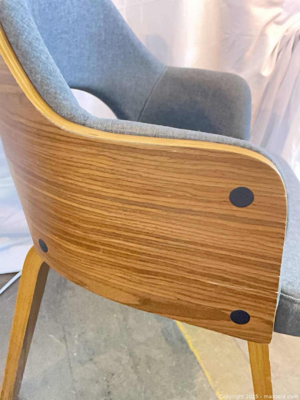 Mid-Century Modern Charcoal Gray Accent Chair | Maxsold