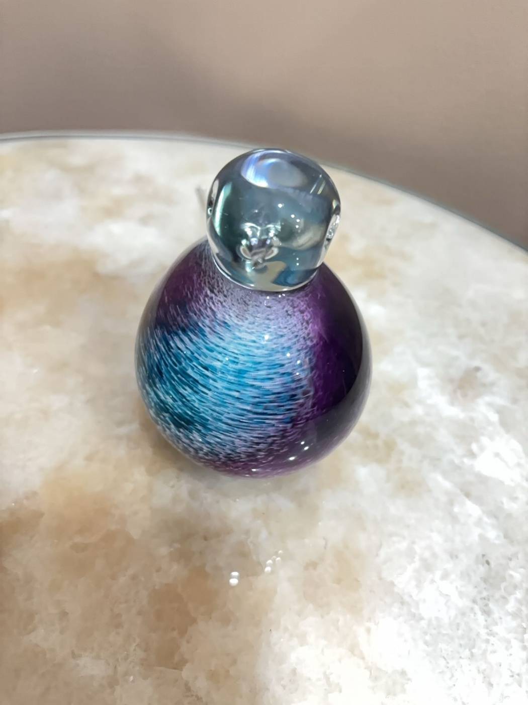 Handblown Art Glass Bird Figurine And Swirled Sphere Paperweight | Maxsold