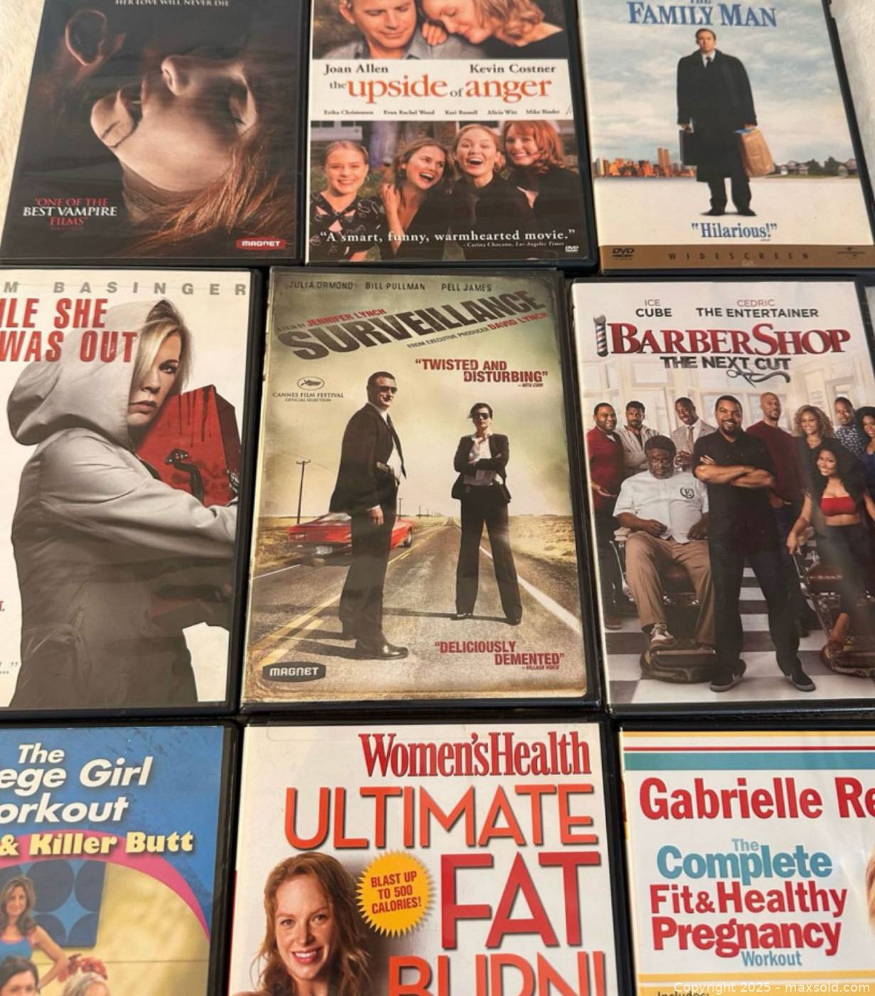 Lot of 10 DVDs – 6 Movies, 4 Fitness | Maxsold
