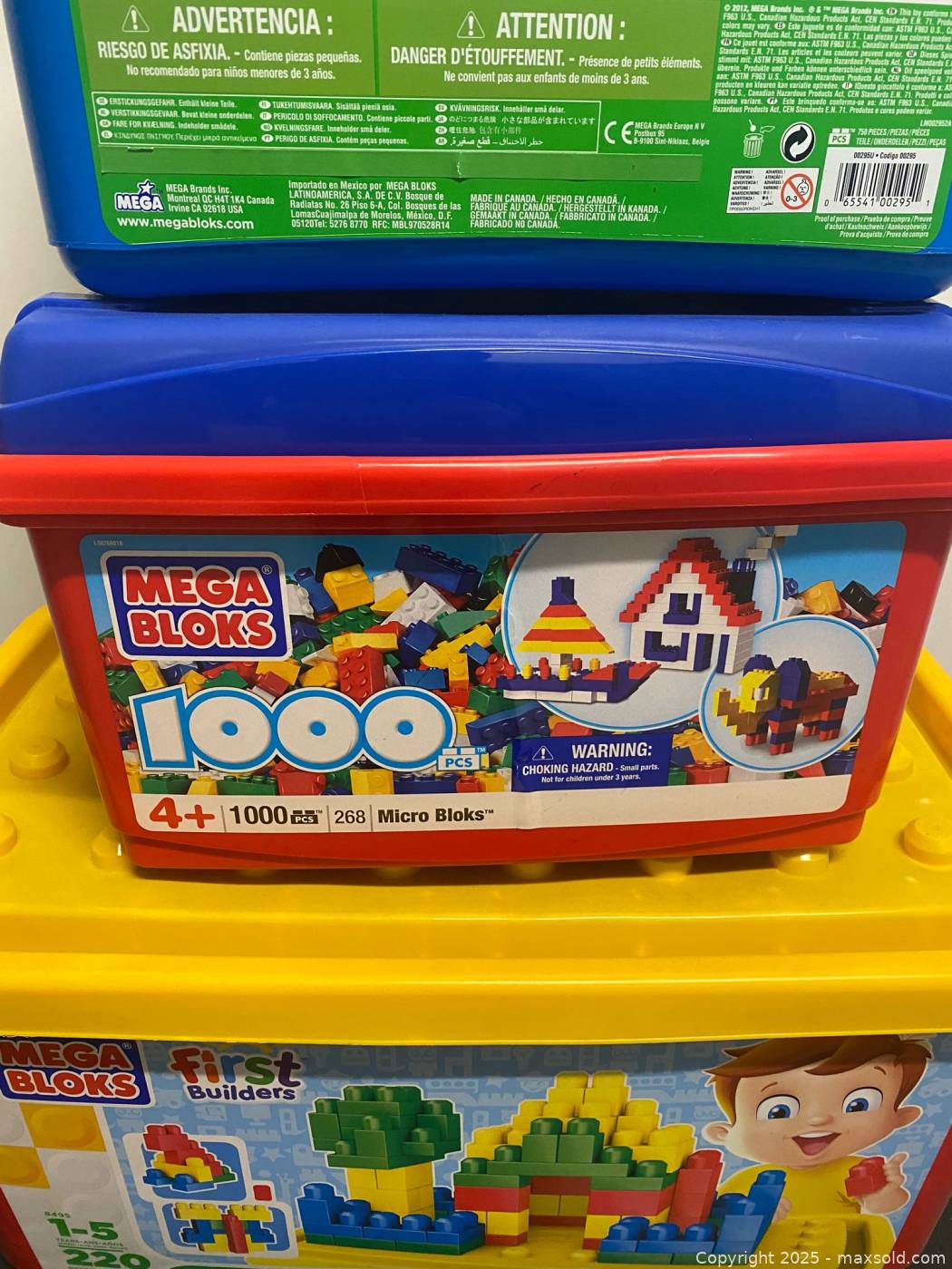Mega Bloks Create ’n Play, Micro Bloks 1000, First Builders 220 Tubs ...